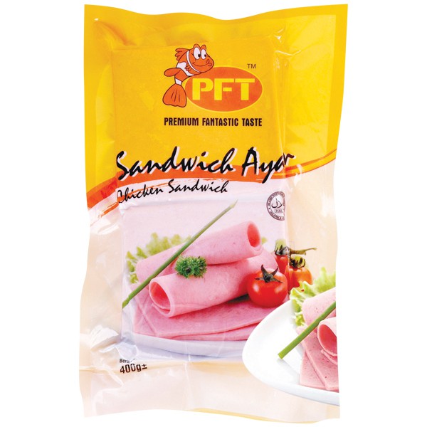 PFT Chicken Meat Ham Slice 400G 冷冻切片鸡肉火腿片 PFT Hirisan Daging Ayam Ham ...