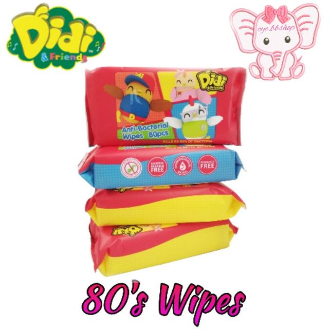 Didi and Friends Anti-bacterial Wipes ( 80's ) | Shopee Malaysia