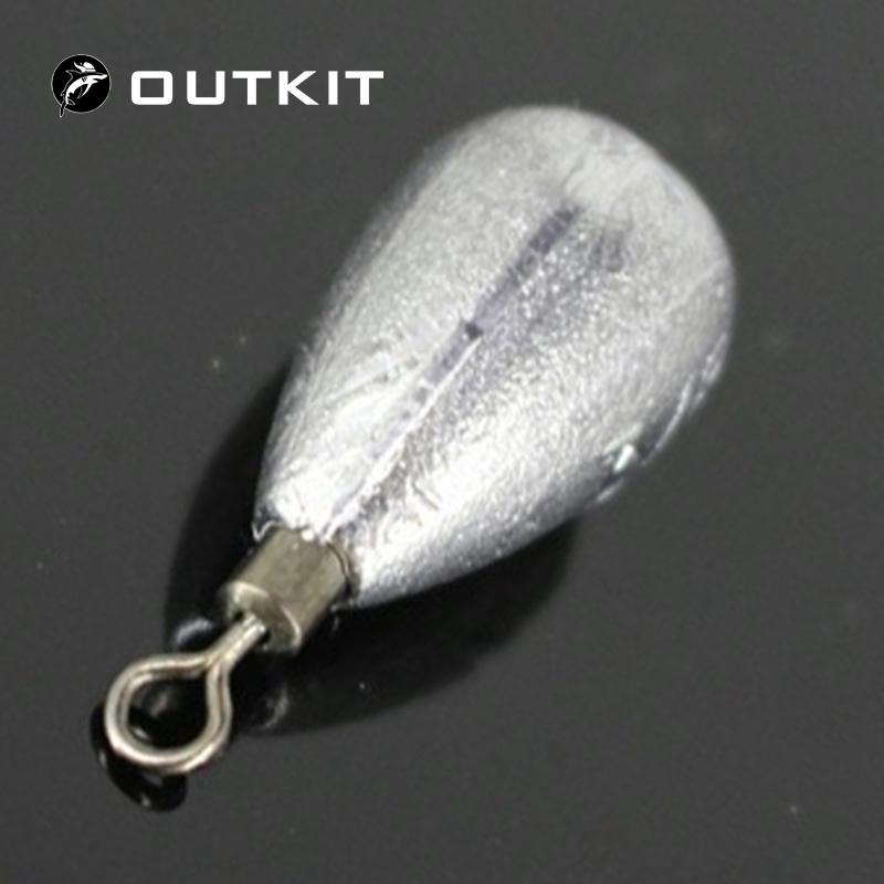 OUTKIT 10pcs/lot Top quality drop water lead sinkers swivels fishing ...