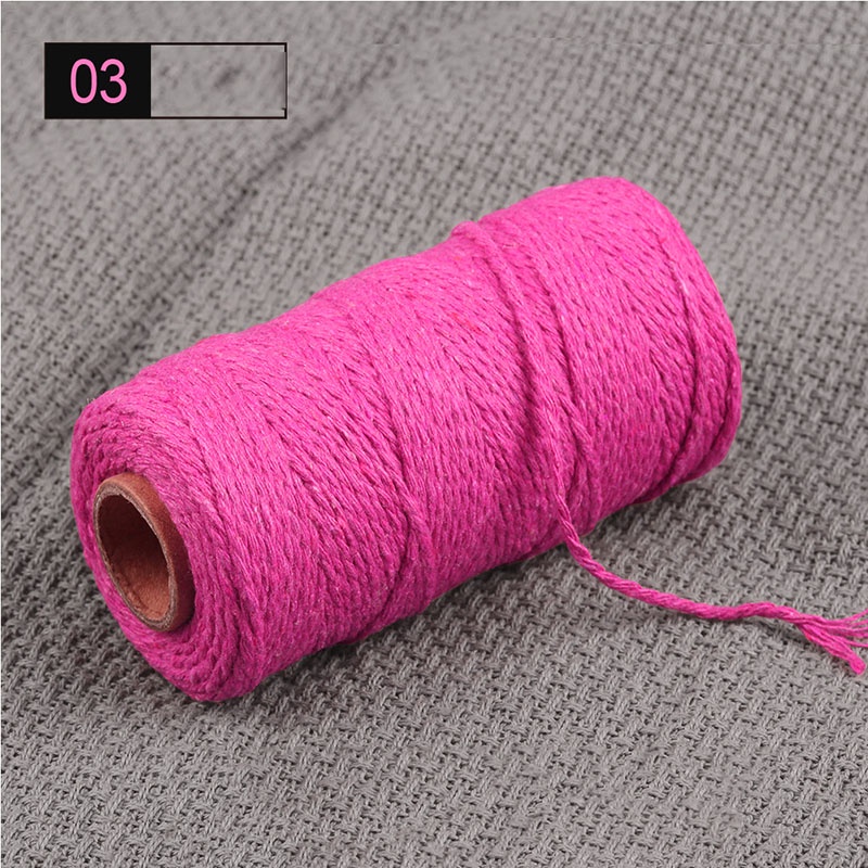 100m Long/100Yard Pure Cotton Twisted Cord Rope Artisan String Crafts ...