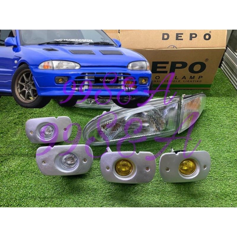 HEAD LAMP DEPO PROTON SATRIA CYBORG MIVEC SPOTLIGHT KETAM | Shopee Malaysia
