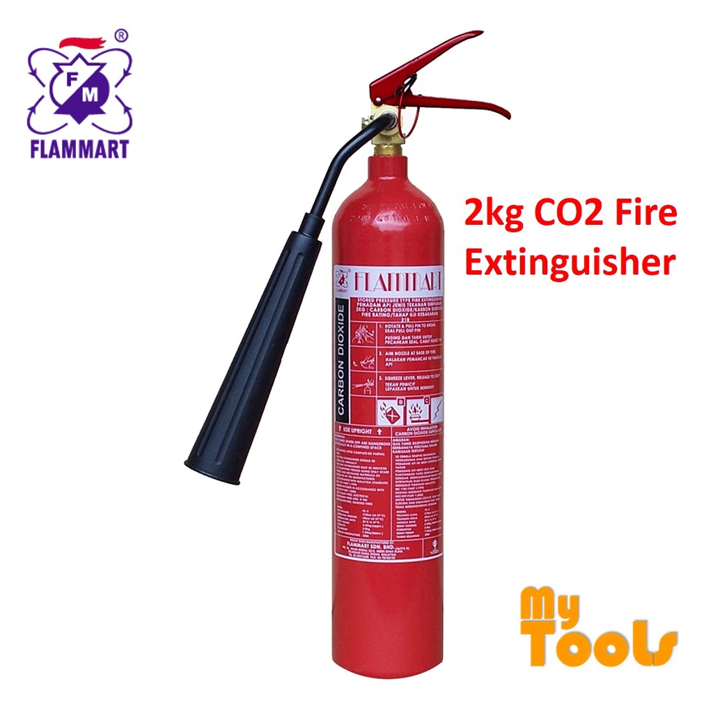 Mytools Flammart 2kg CO2 Carbon Dioxide Gas Fire Extinguisher SIRIM ...