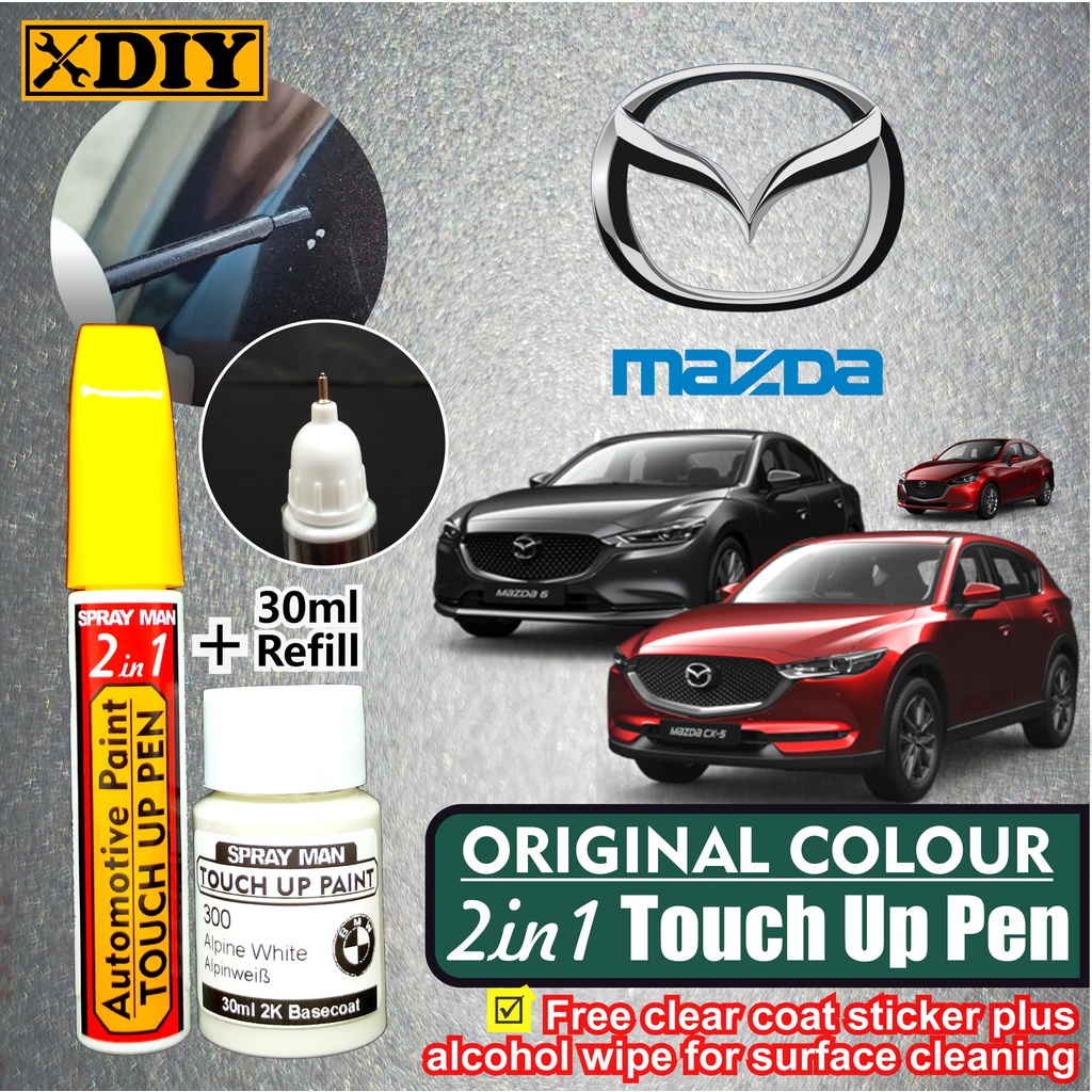 Mazda 2in1 Touch Up Pen Original Colour Automotive Paint | Shopee Malaysia