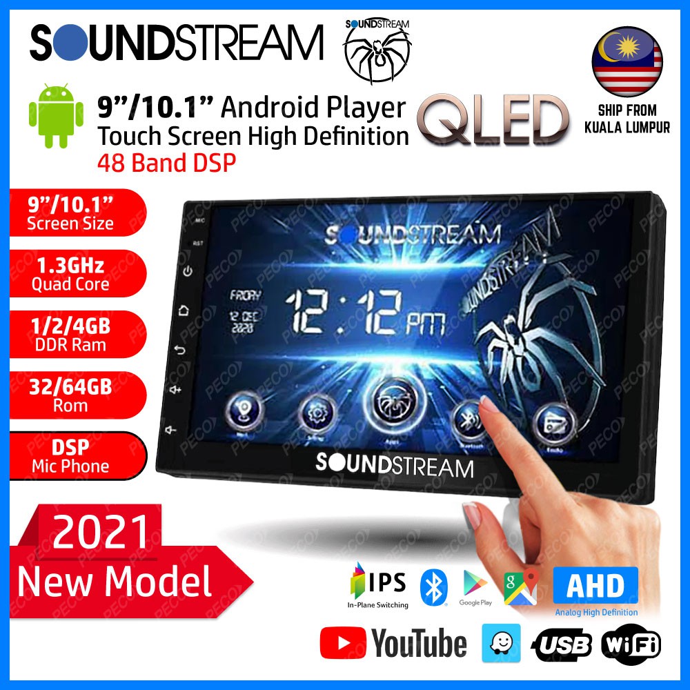 Soundstream Android Player 9” / 10.1” IPS Touch Screen HD Car ...