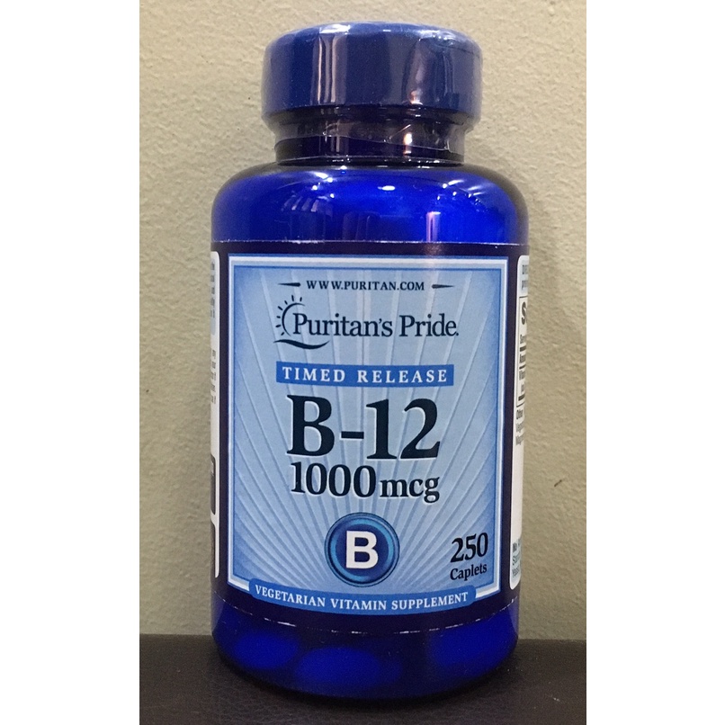 Puritan's Pride Vitamin B-12 1000mcg, 250 Timed Release Caplets | Shopee Malaysia