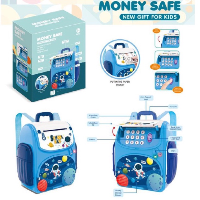 Budak Tabung Bag Music & Light Toys Kids Gift 存钱筒玩具包儿童礼物 Saving box ...