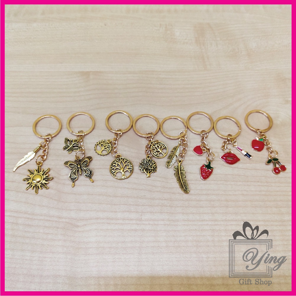 🎁Ready Stock🎁 DIY/Handmade Multi Design Gold Metal Keychain / Rantai ...