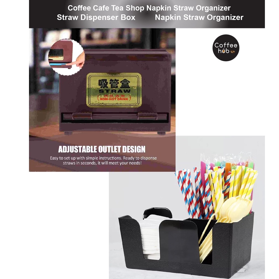 (READY STOCK)Napkin Tissue Straw Holder Box Storage Box Organizer Tidy ...