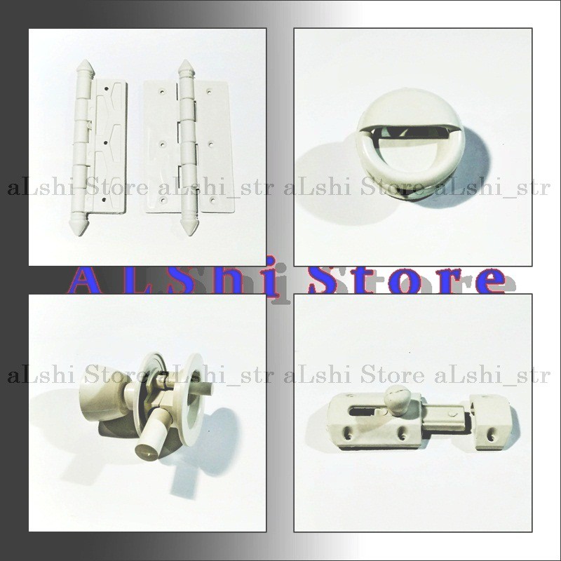Lock/handle Pull/Block Latch/Plastic Hinge for Pvc Toilet Bathroom Door ...