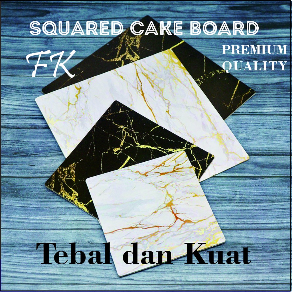 Alas Cake Box Cake Board Squared Design Marble | Shopee Malaysia