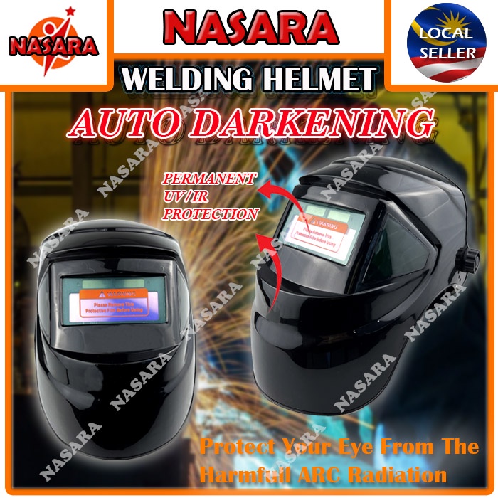 NASARA ~ ABB SOLAR AUTOMATIC DARKENING WELDING HELMET ADJUSTABLE ...