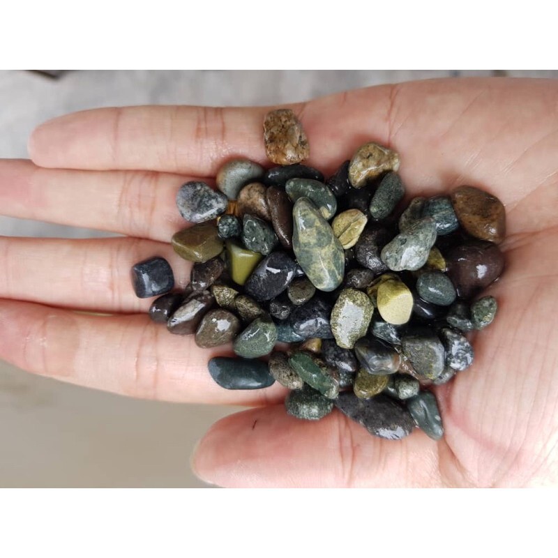 1KG Pebble Gardening Decor Stone Batu Kacang Sungai Batu Hiasan ...