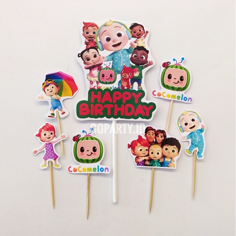 COCO MELON CAKE TOPPER CAKE DECORATIONS | Shopee Malaysia