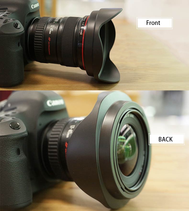 Camera Lens Hood For Canon EW-73B/EW-73C/EW-73D/EW-78D/EW-78E/EW-83E/EW ...