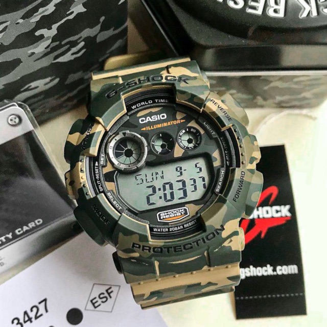 Casio G-shock GD-120CM-5 camouflage pattern 100% Original | Shopee Malaysia