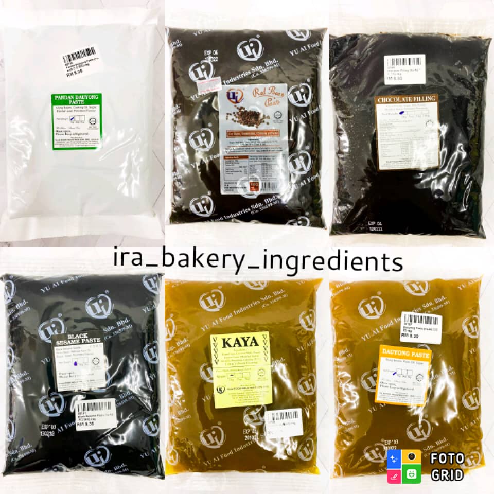 Yu-Ai Baking Paste For Pau 1kg || Kaya / Pandan Dauyong / Dauyong / Red ...