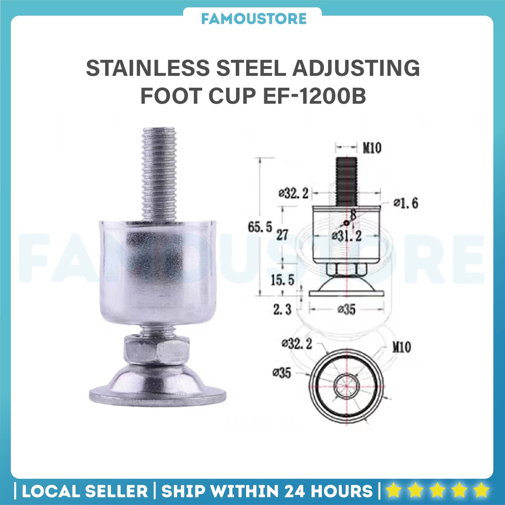 Adjuster Foot Cup PVC Lean Tube Metal Pipe Connector Pipe Fittings ...