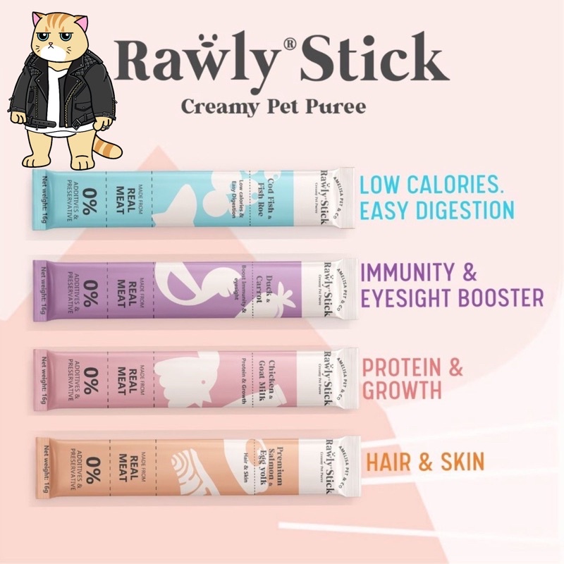 Rawly Stick creamy cat Purée - 1 box (25 sticks) | Shopee Malaysia