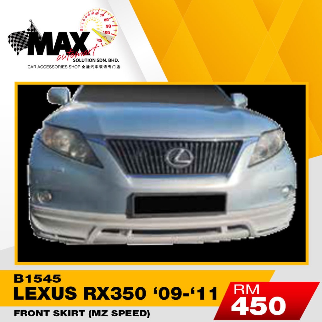B1545 LEXUS RX350 2009-2011 FRONT SKIRT BODYKIT MZ SPEED WITHOUT PAINT ...