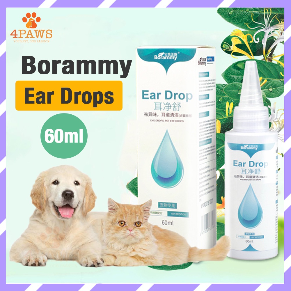 4PAWS Large Volume Ear Cleaner Ear Drop Cat Dog Earmite 60ml EXP: 2024 ...
