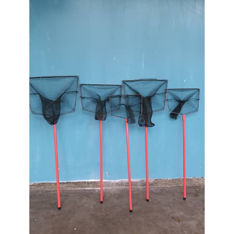 TANGGUK KAYU TANGKAP IKAN LANDING NET SQUARE | Shopee Malaysia