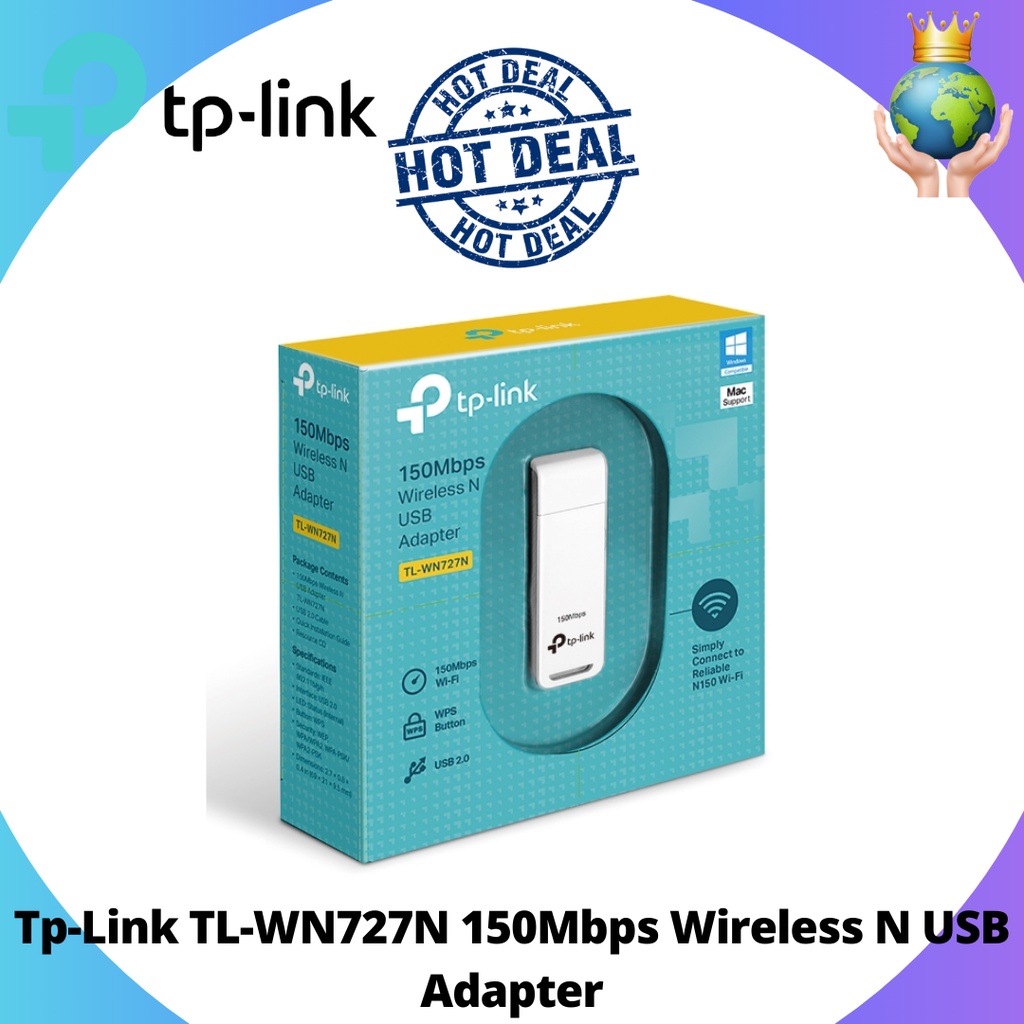 Tp-Link TL-WN727N 150Mbps Wireless N USB Adapter | Shopee Malaysia