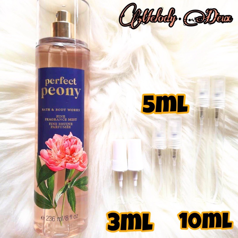 💯🌈🔥 PERFECT PEONY FRAGRANCE MIST🌈🔥 (TRIAL) 3 ml 5ml & 10ml | Shopee ...