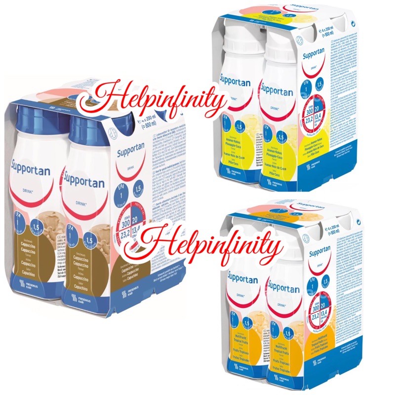 Supportan Nutrition Ready to Drink 4x200ml (Cappuccino / Tropical ...