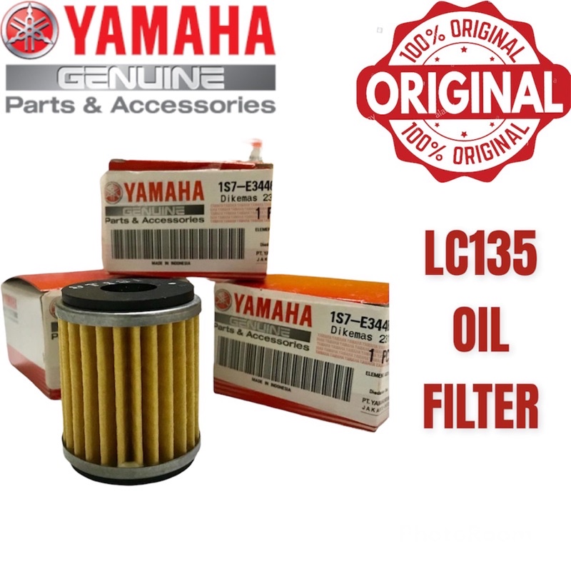 100% ORIGINAL OIL FILTER YAMAHA OIL FILTER LC135 Y15ZR Y16ZR Y16 SRL115 ...