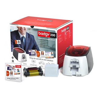 Evolis BADGY200 Single Sided Card Printer PN B22U0000RS ID CARD PRINTER ...