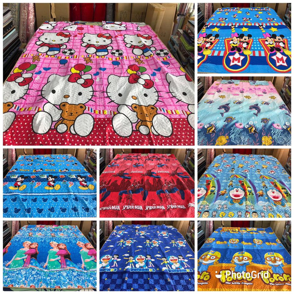 [READY STOCK] Cadar cartoon patchwork 3in1 Queen size/cadar queen/cadar ...