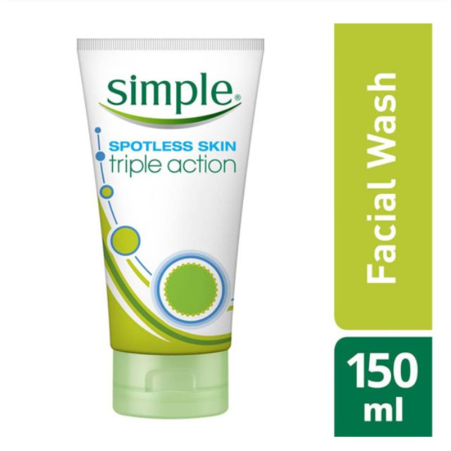 SIMPLE Spotless Skin Triple Action Face Wash | Shopee Malaysia