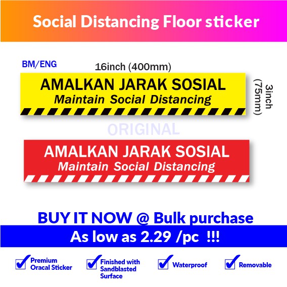 PRINT4U BULK PURCHASE SOP JARAK SOSIAL PHYSICAL DISTANCE / SOCIAL ...