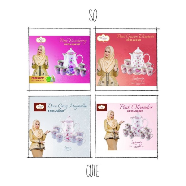 🔥 OFFER 9.9 🔥 Set jug dan mug original vantage 8 pcs sign Dato siti ...