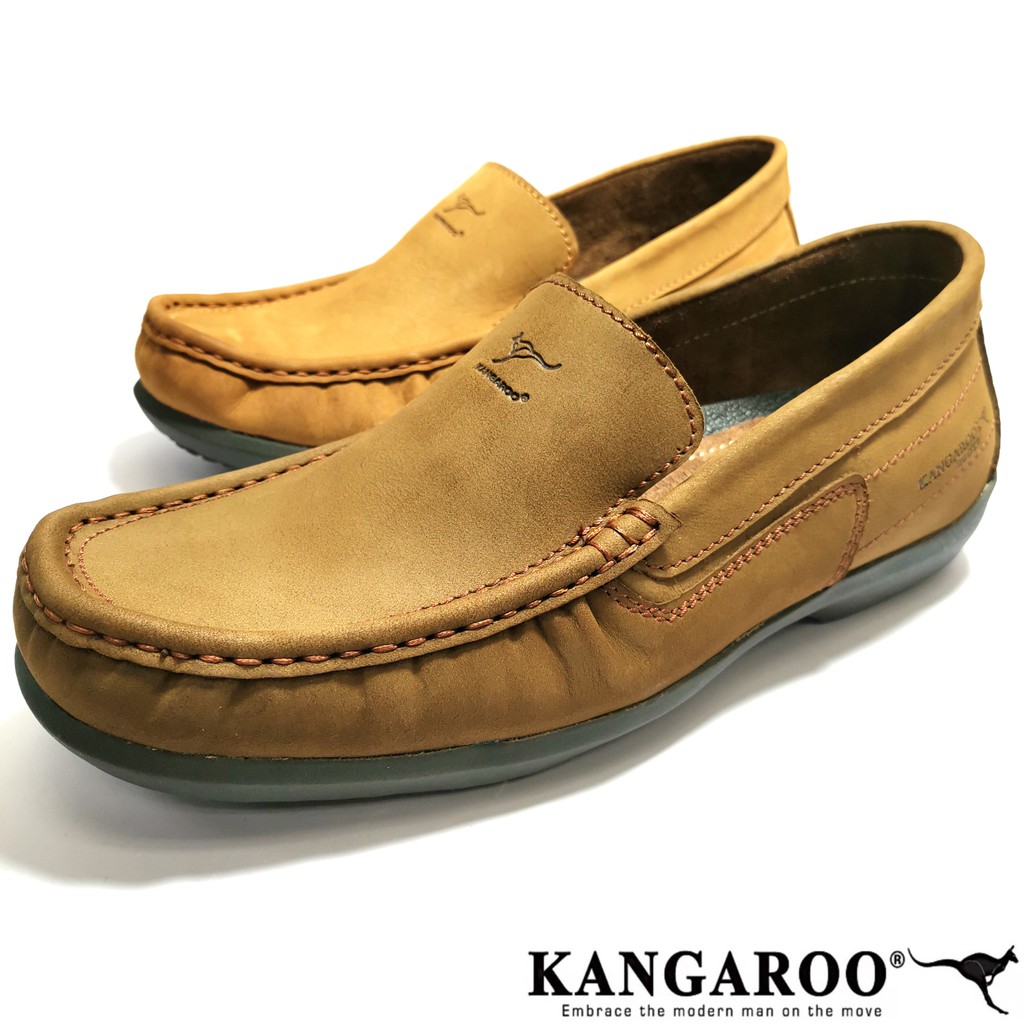 KANGAROO men leather slip on casual shoe|kasut kulit lelaki KANGAROO ...