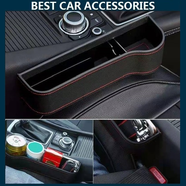 Brico Quality PU Leather Car Seat Side Pocket / Gap Slit Pocket Storage ...