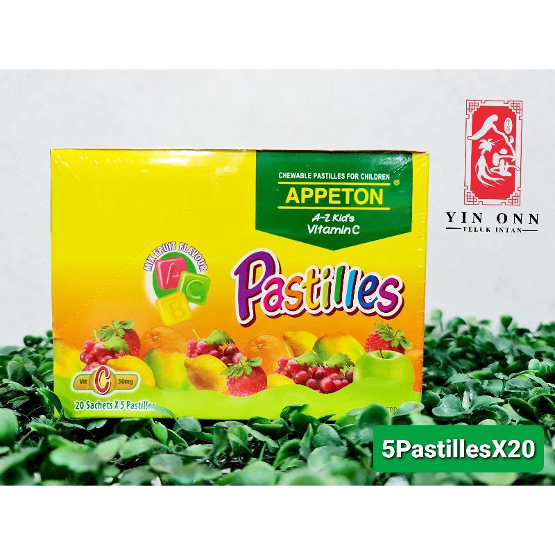 Appeton A-Z Kid's Vitamin C Pastilles (20SachetsX5Pastilles) | Shopee ...