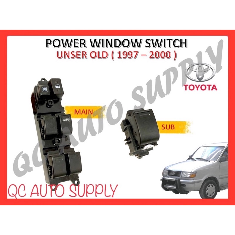 PWR-M-UNSER OR PWR-S-USNSER ORIGINAL J&J POWER WINDOW SWITCH (MAIN OR ...