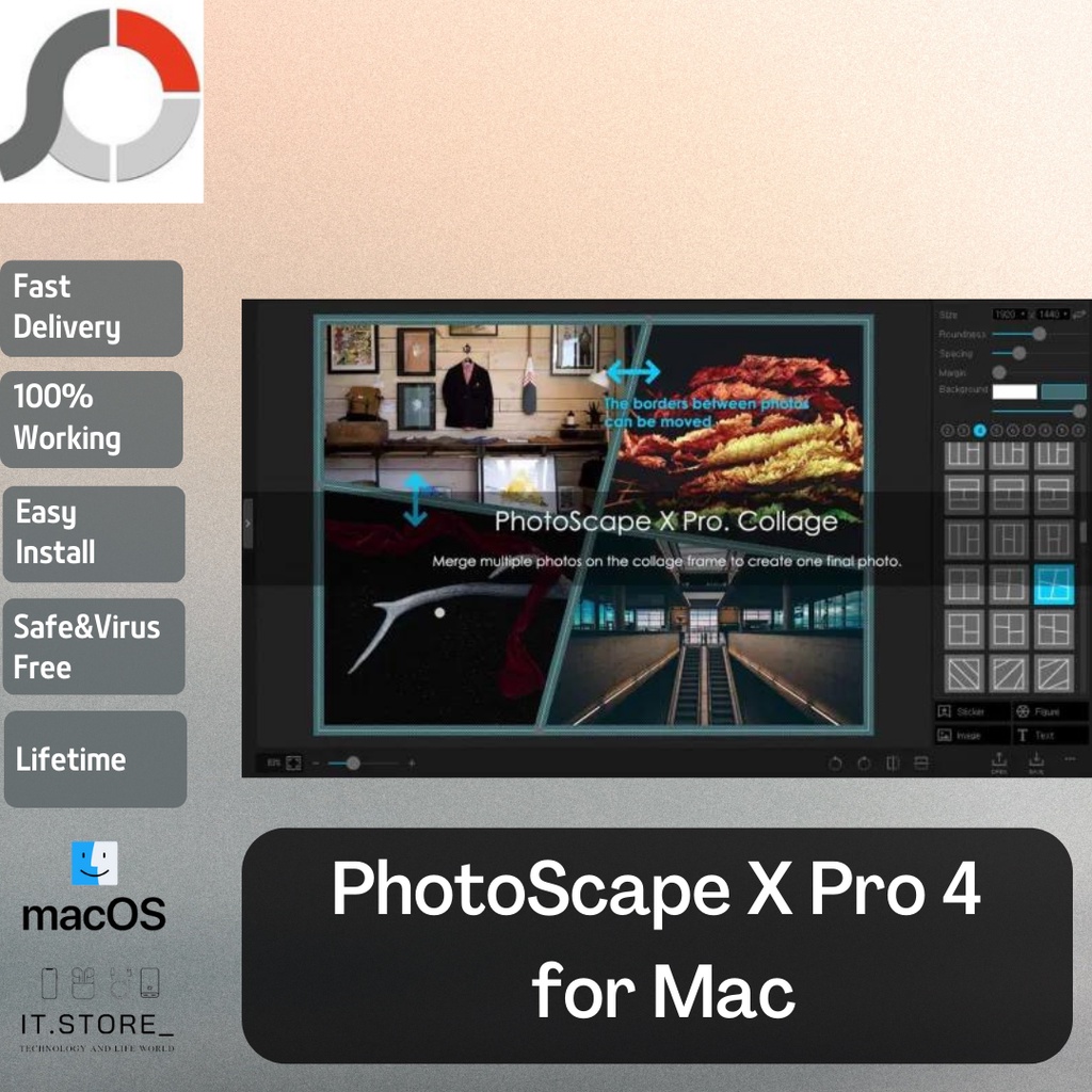 PhotoScape X Pro 4 Lifetime for Intel and M1 Chip Apple Silicone MacOs/Macbook/Mac Software Full ...