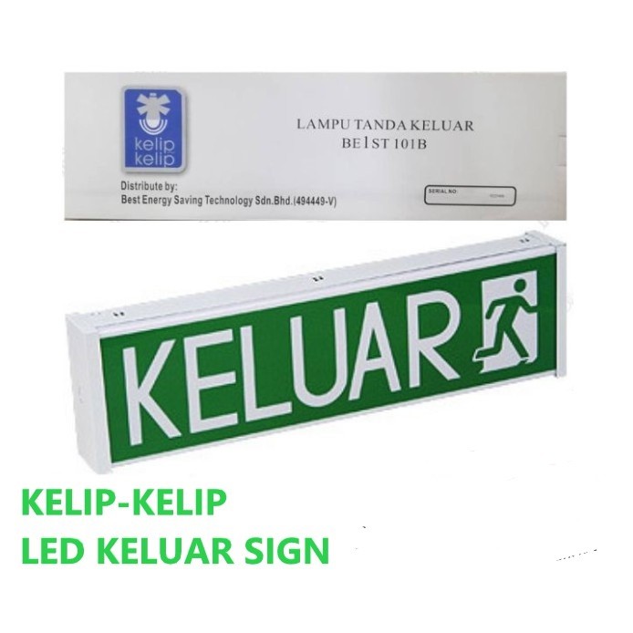 Kelip-Kelip Keluar Sign (Lampu Tanda Keluar) Exit Bahasa Sign | Shopee ...