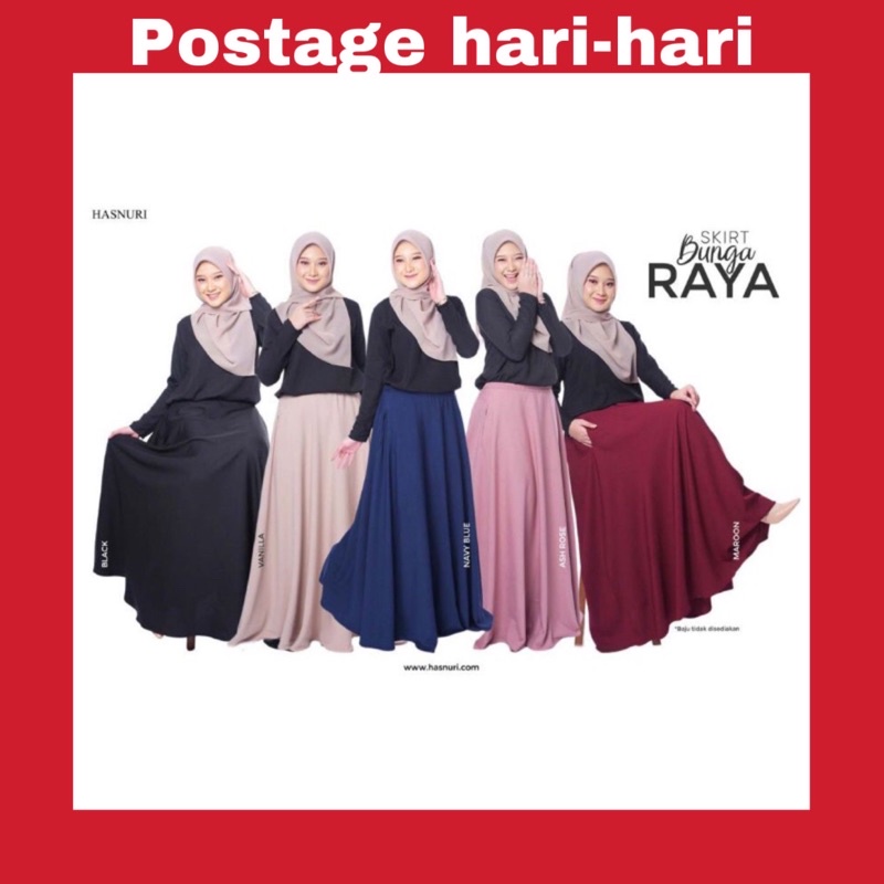 🔥HOT ITEM!!🔥SKIRT BUNGA RAYA BAIDURI HASNURI + FREE GIFT | Shopee Malaysia