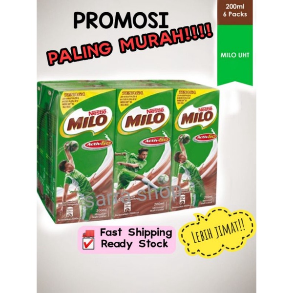 🎀 PROMOSI JIMAT🎀 Nestle Activ-Go 200ml x 6s / Milo Kotak UHT Ready To ...