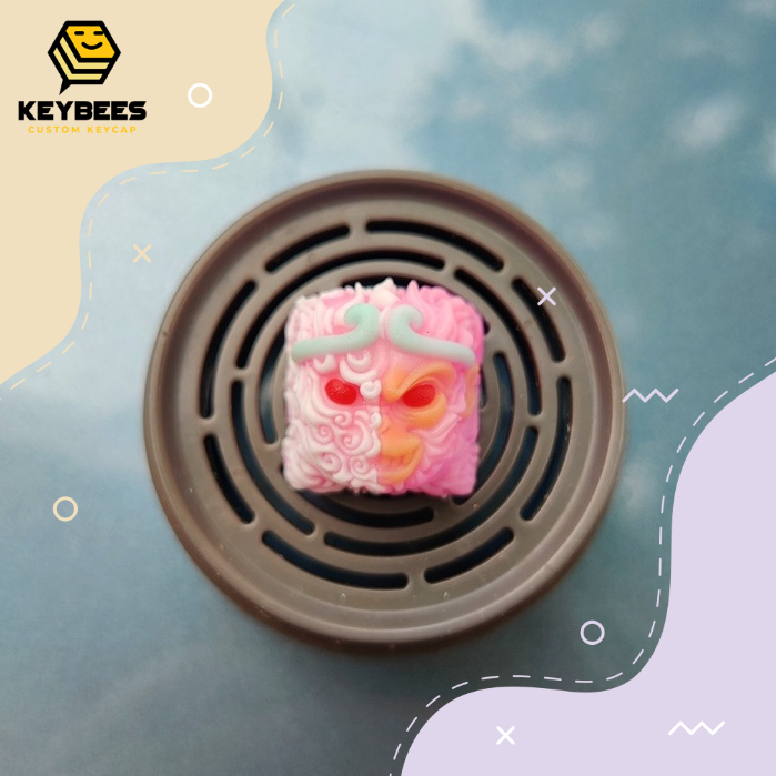 Mechanical Keyboard Button (Wukong Keycap) - Pink White Tones | Shopee ...