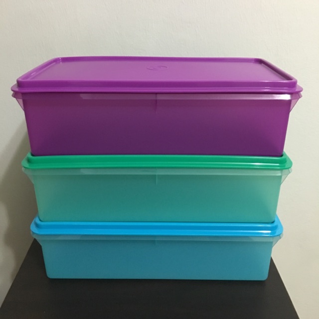 Tupperware Rectangular Sweet Party Kracker Keeper Saver (1) 3L Blue ...