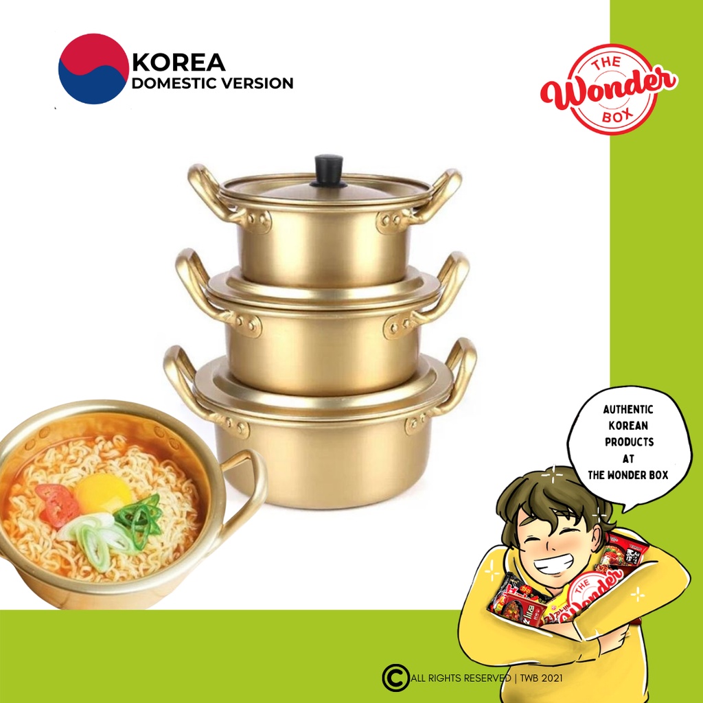 MADE IN KOREA | Korean Ramen Pot / Yellow Pot with Lid / Cover with ...