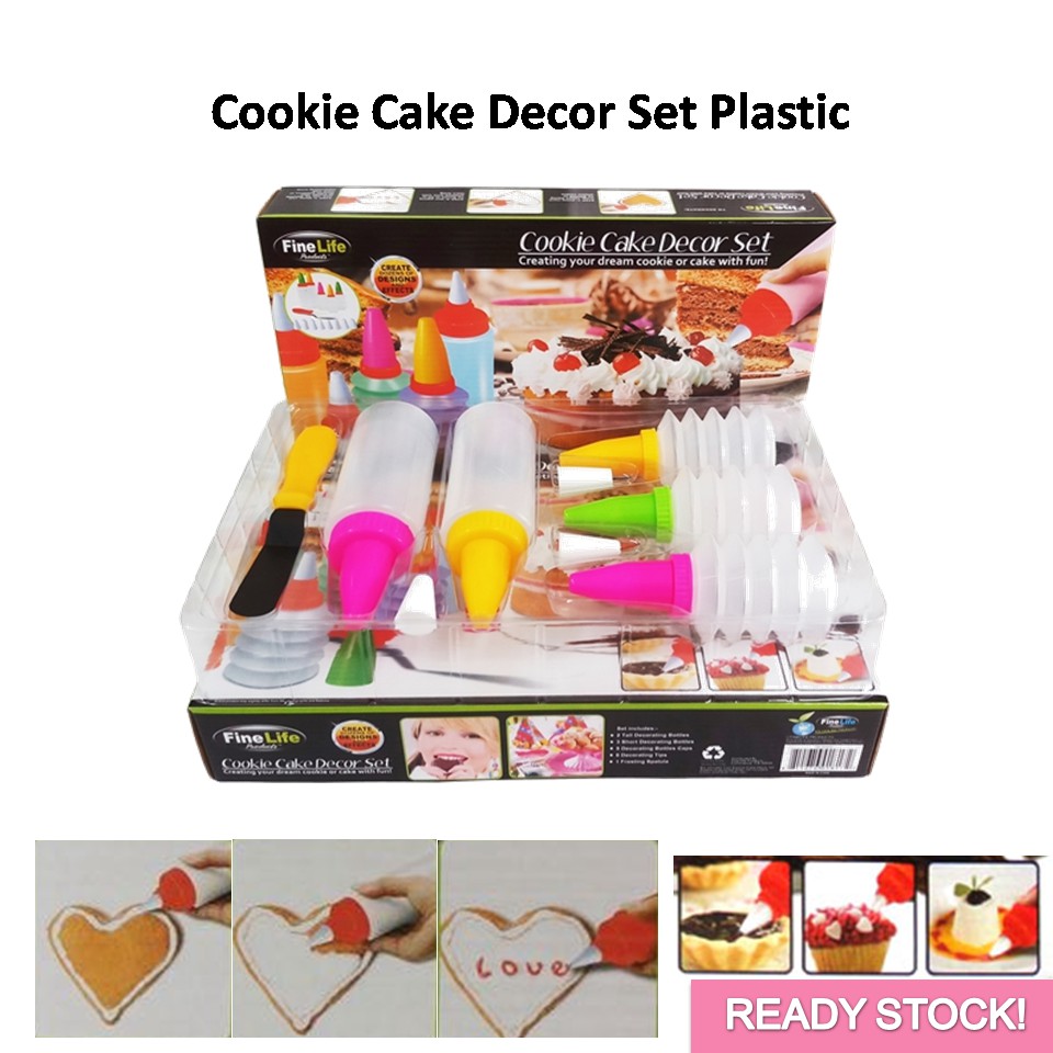 Cookie Cake Decor Set Plastic Baking (Set Penghias Biskut Kek) | Shopee ...