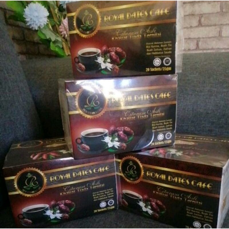 KOPI BIJI KURMA ROYAL DATES CAFE 4BOX (4x20 SACHETS) | Shopee Malaysia