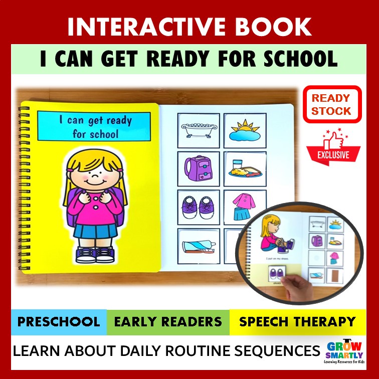 I CAN GET READY FOR SCHOOL Interactive Book Busy Book Quiet Book ...