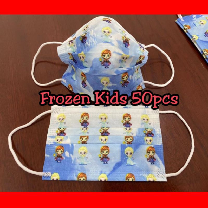 🔥Lowest Price🔥 Elsa Frozen Cartoon Mask 3 ply Disposable Face Mask ...
