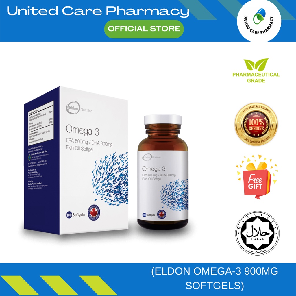 ELDON Omega-3 Fish Oil Softgel (100's/ 200's+30's) - [EXP: 02/2025 ...